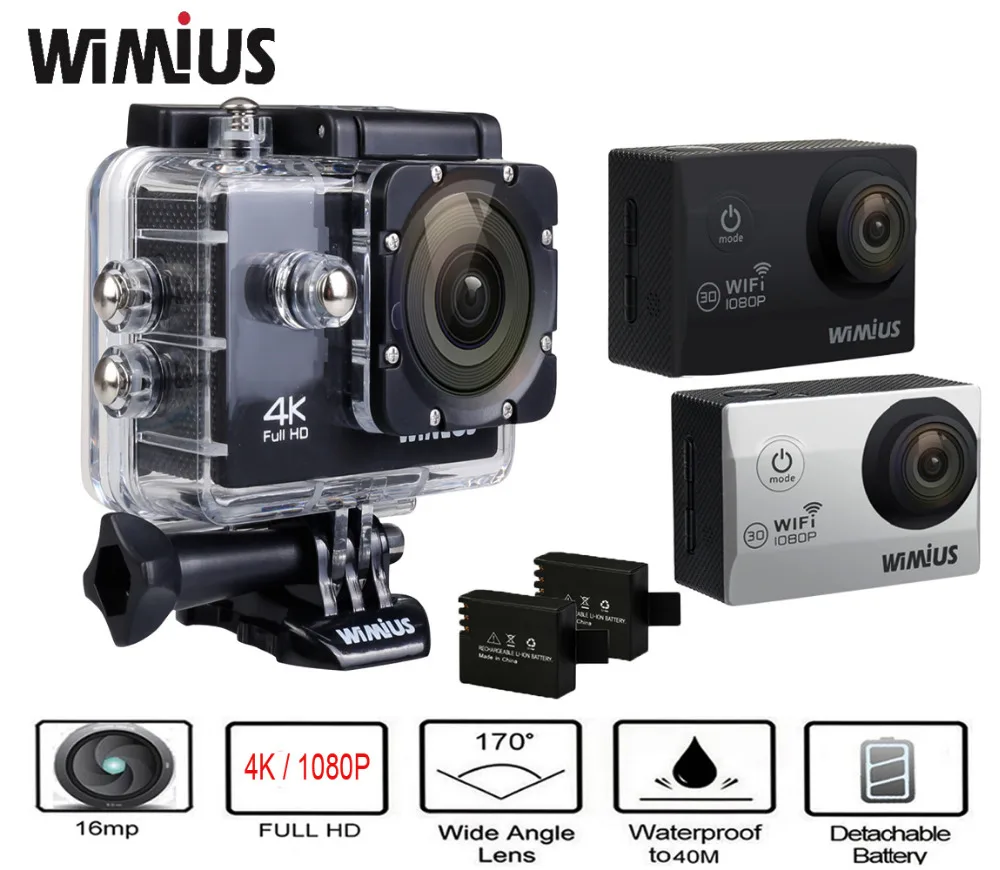 Wimius Q1 Q2 2.0 inch 4K 1080P HD Action Camera Sports Camara Mini ...
