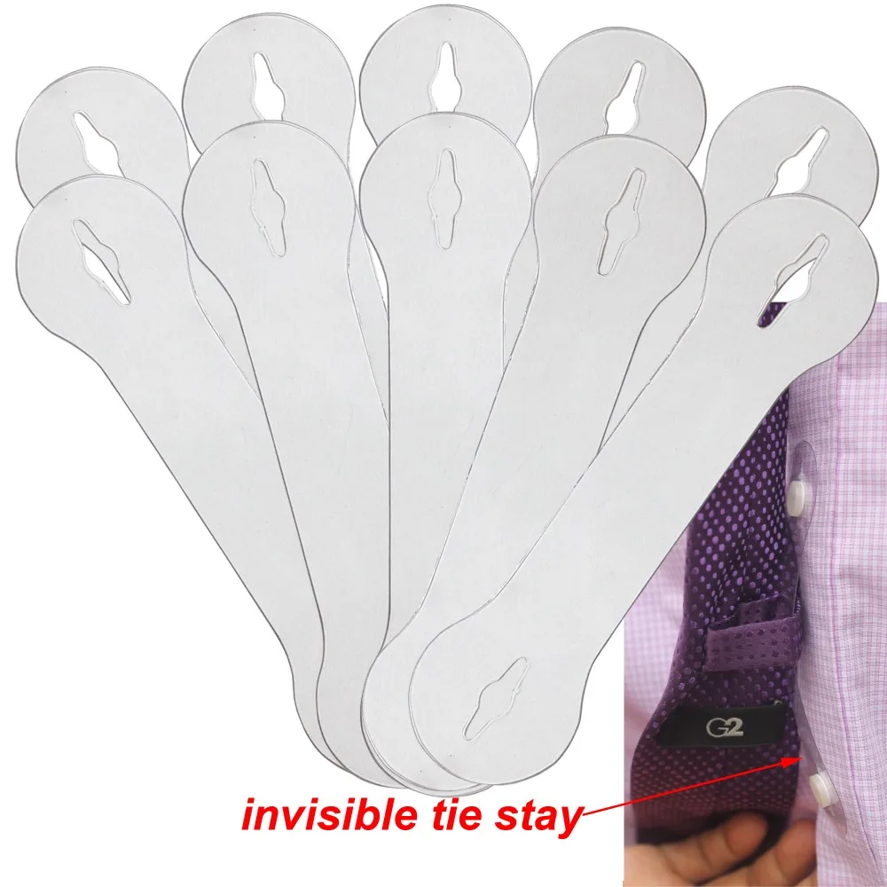 10 X Invisible Tie Stays Tie down Tie Tacks Tie Bars Tie Things keep ...