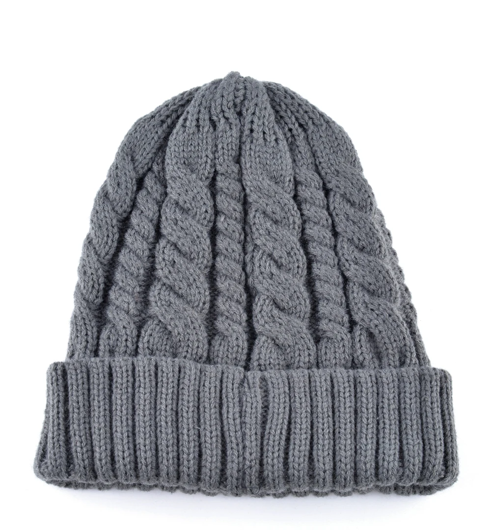 Steeple Hat Men Knitted Wool Skullies Women's Winter Hats Solid Color ...