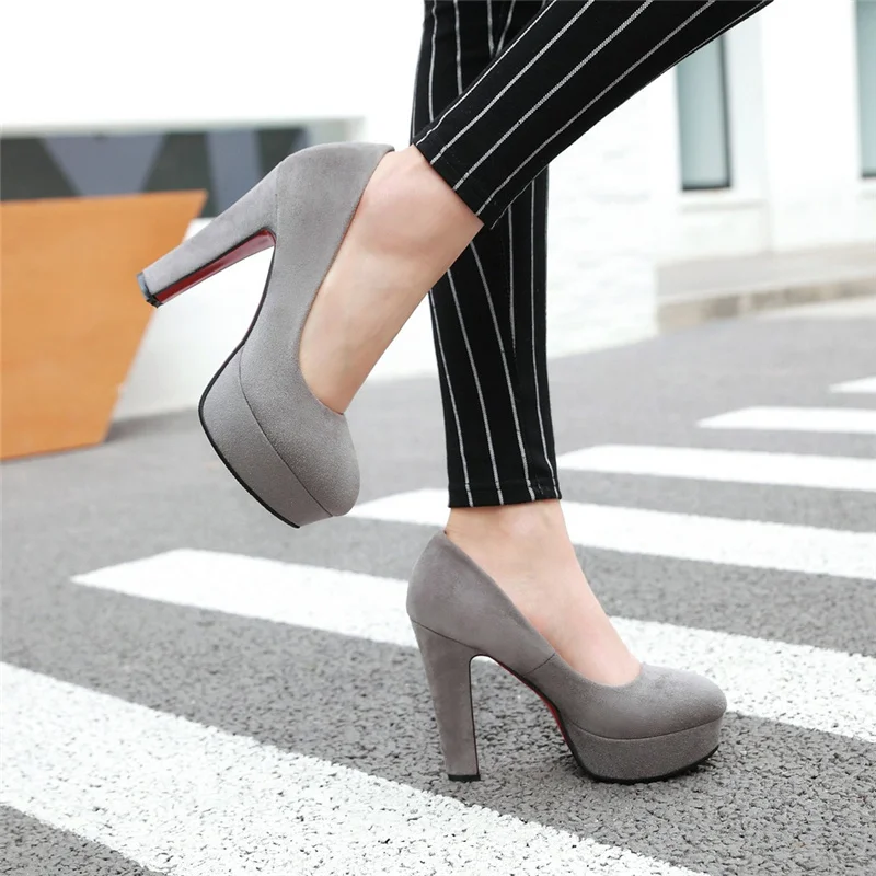 Autumn Spring High Heels Shoes Woman Fashion Platform Women Pumps Round ...