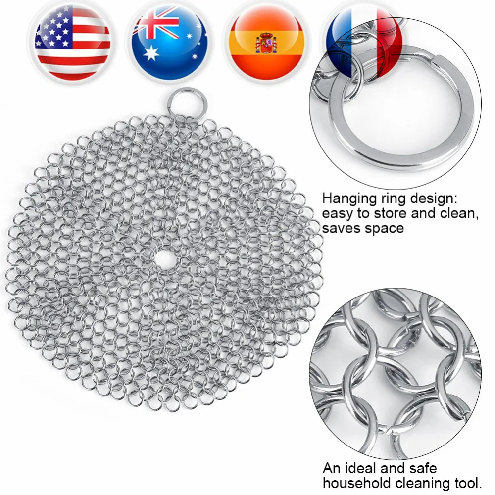 Aliexpress.com : Buy 1 PC Pot Scraper Stainless Steel Chainmail ...