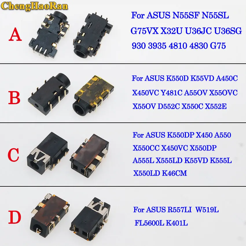 ChengHaoRan Conector de Audio para auriculares, Conector de micrófono ...