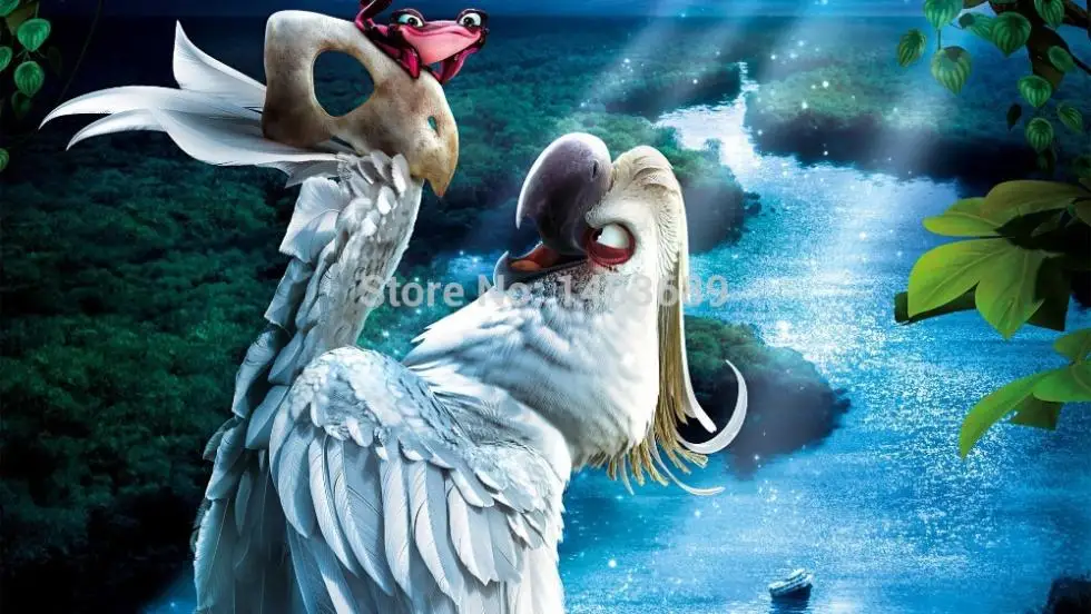 Rio pájaro blanco Dark Night Home elegante HD Wallpaper Pop Retro ...