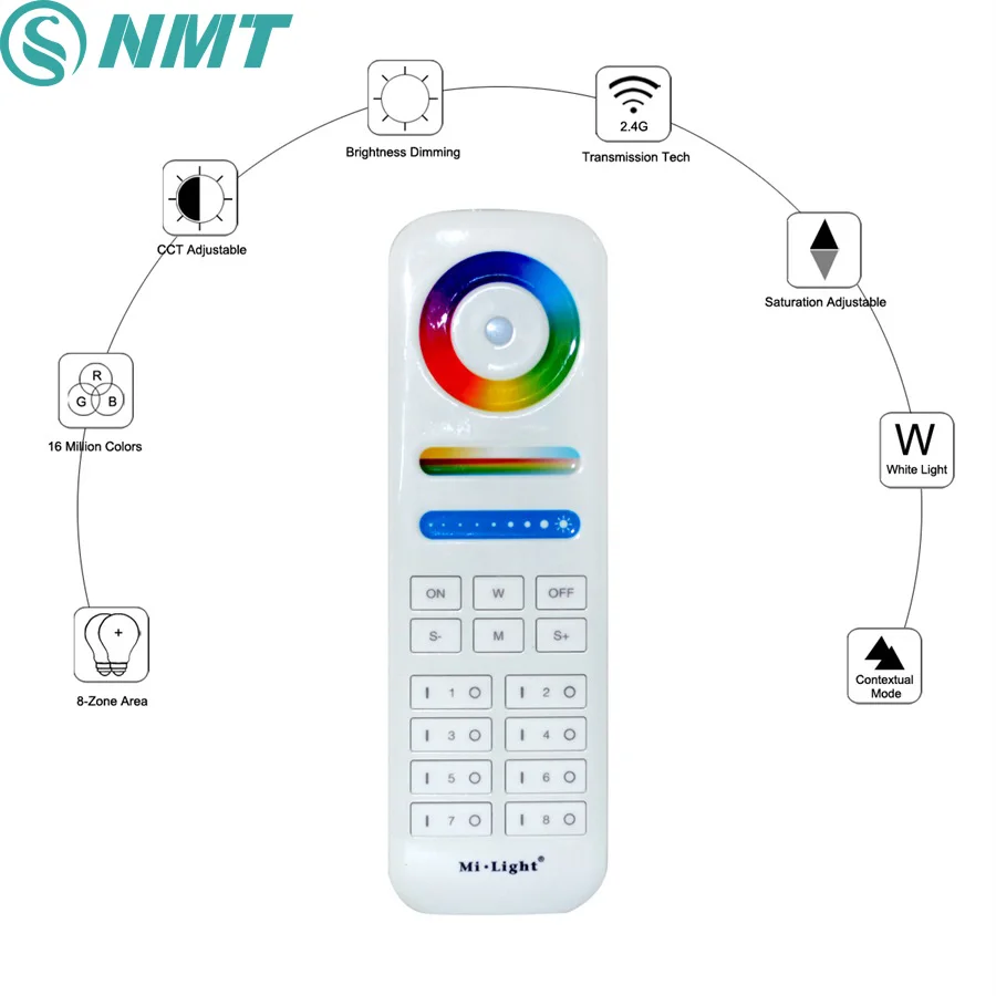 Mi Light Wireless LED Remote Controller 8Zone 2.4GHZ Touch Remote ...
