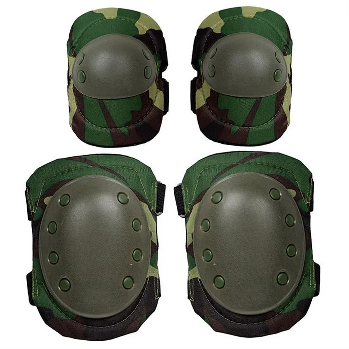 4pcs Set Military Tactical Extreme Sports Safety Protective Gear Elbow