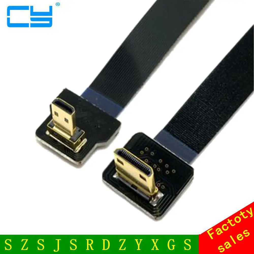 0.1m Down Angled 90 Degree Fpv Micro Hd Male To Mini Hdtv-compatible ...