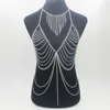 Elegant Metal Long Tassel Body Chain , Harness Slave Necklace , Beach ...