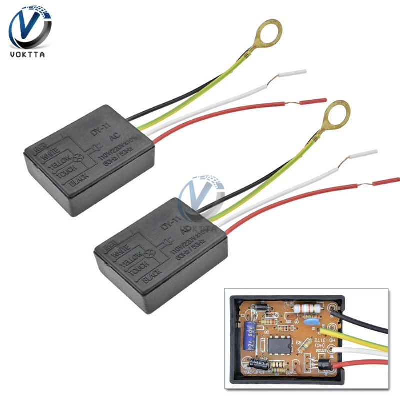 2pcs Ac 100-240v 50hz 3 Way Touch Sensor Switch Desk Light Parts Touch ...
