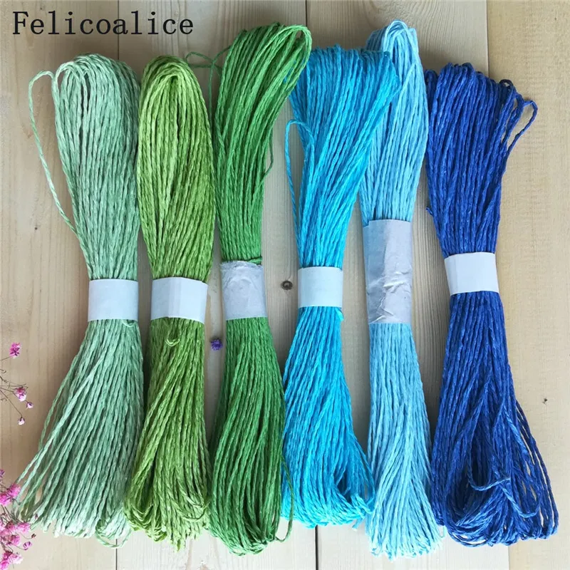 30M Color Paper Rope 2mm Width DIY Hand Woven Paper Mix Color Thin ...