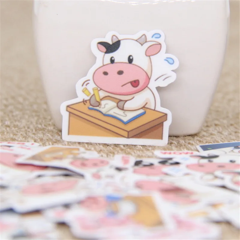 40 Pcs/lot Meng cow expression Sticker Decal For Phone Car Case ...
