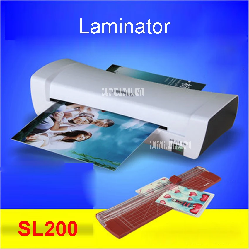 Sl200 White A4 Photo Laminator Office Hot And Cold Thermal Laminating