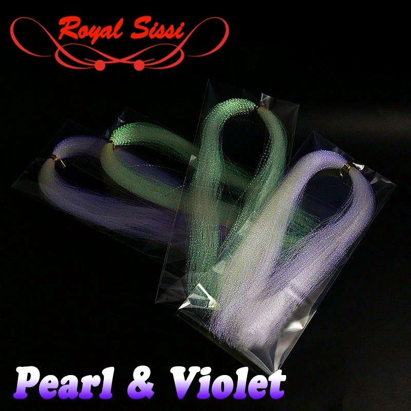 New 4packs Pearlescent & Violet Flash Twisted Tinsel Trout Bass ...