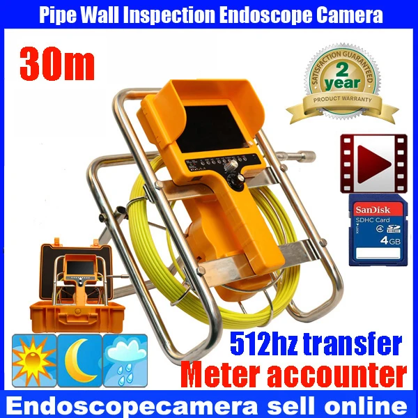 30m 512HzTransmitter CCTV factory underground pipe sewer camera for ...