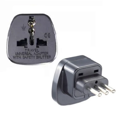 10pcs/lot Black with safty gate Italy Travel Plug Adapters Universal US ...