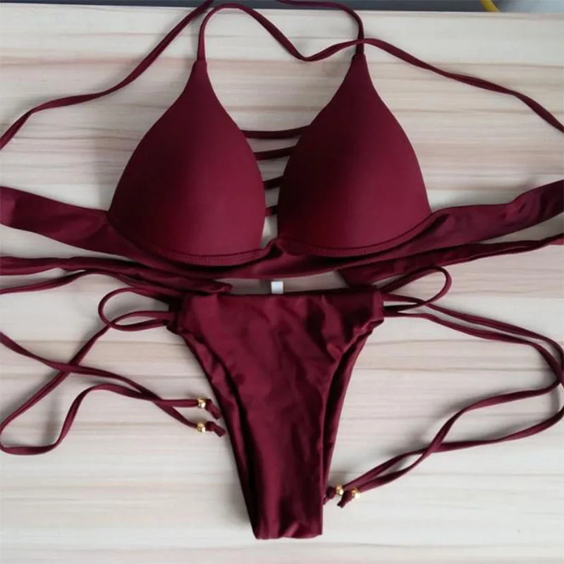 2018 Swimsuit Bikinis Set Women Swimwear Sexy Bathing Suit Triangle ...