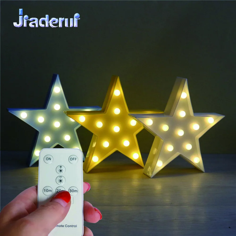 Jiaderui LED Star Shap Baby 3D Night Light With Controller Cute ...