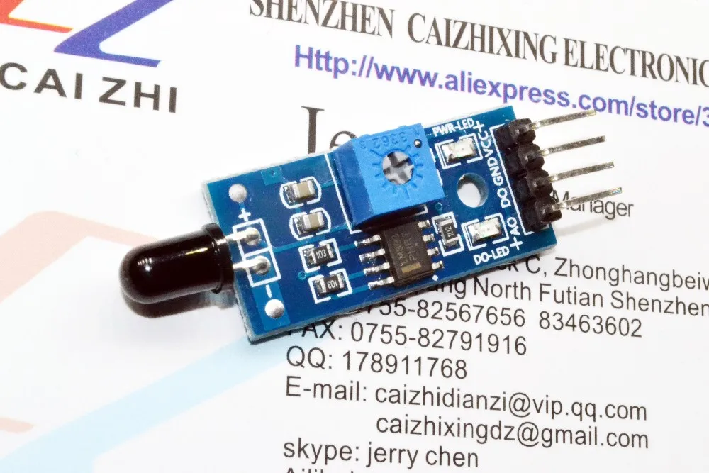 Free Shipping Ir Infrared 4 Wire Flame Detection Sensor Module Ir Flame