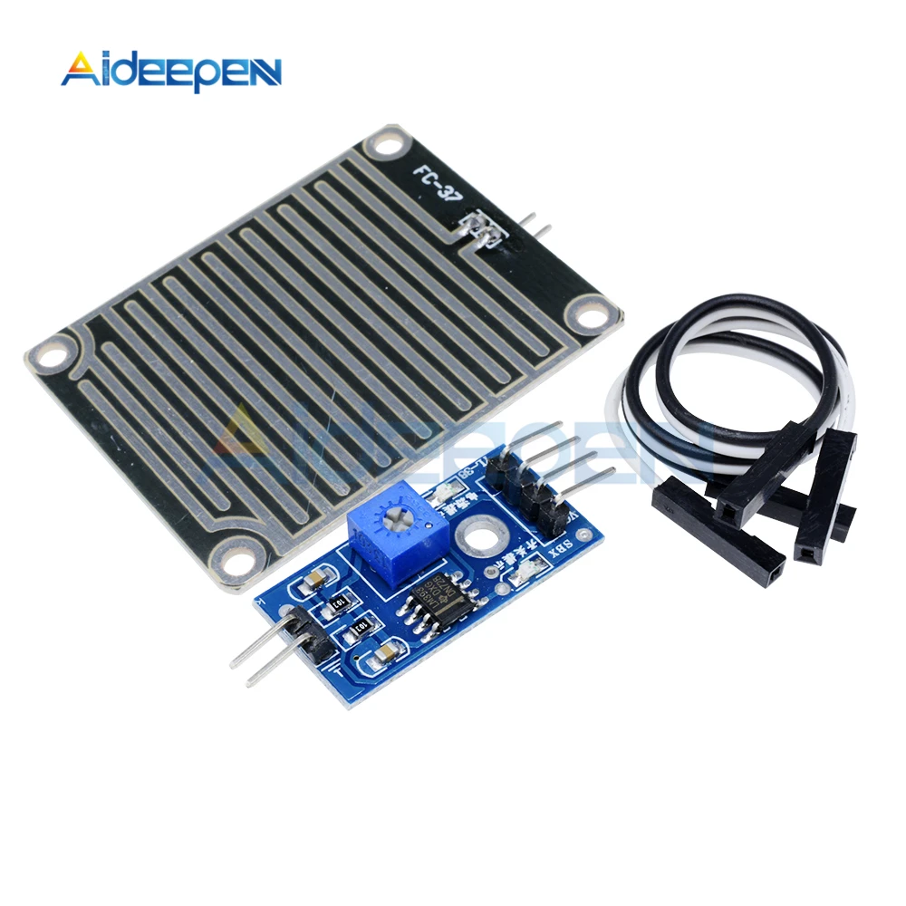 1Set Regentropfen Erkennung Sensor Module Regen Wetter Feuchtigkeit Modul Für Arduino 3,3 V 5 V ...