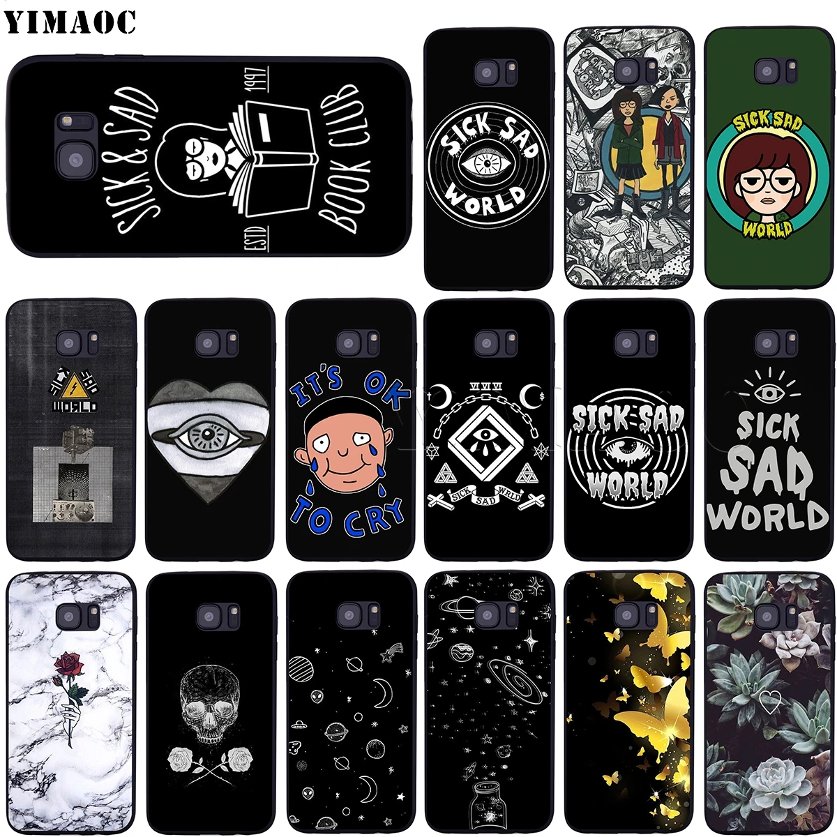 YIMAOC Sick Sad World Case for Samsung Galaxy A7 A8 A9 A10 A20 A30 A40 ...