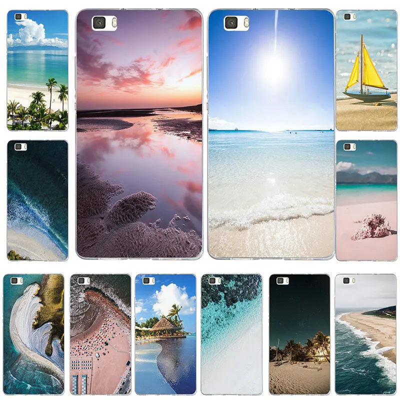 Summer Beach Hawaii Aloha Sea Ocean Soft TPU Cell Phone Case for Huawei ...