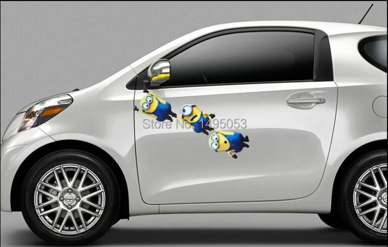 3D New Engraçado Bonito Despicable Me Minions Do Corpo Do Carro ...
