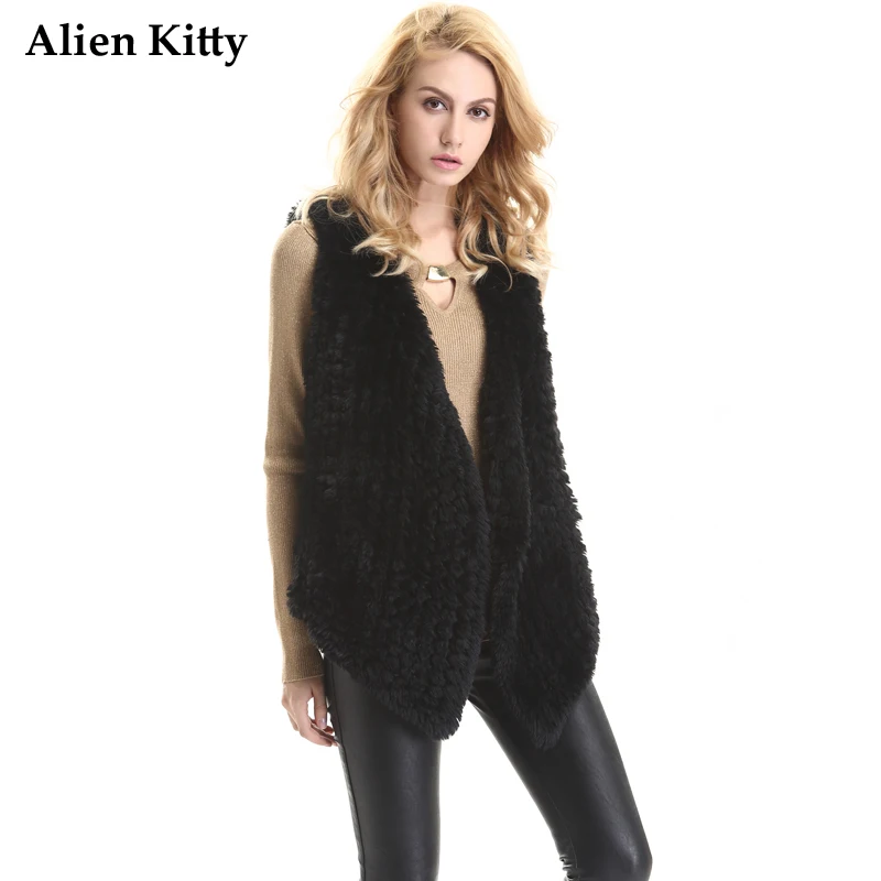 Aliexpress.com : Buy Alien Kitty Sleeveless Warm Womens Faux Fur Coat ...