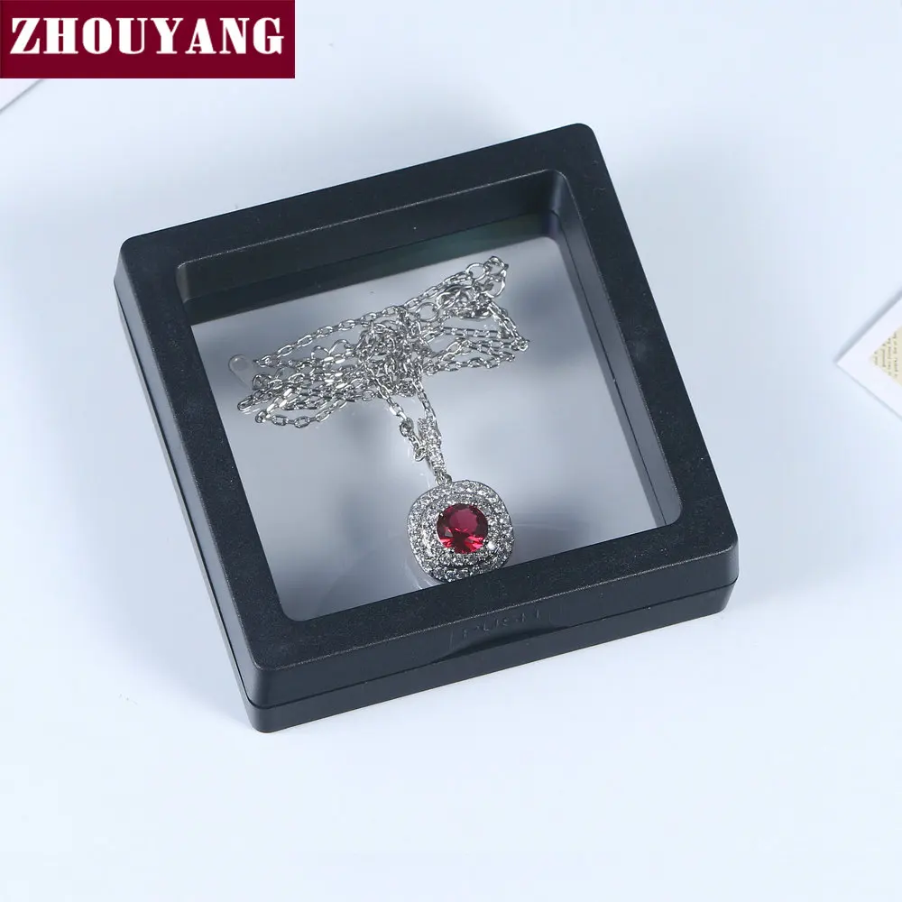 ZHOUYANG высокое качество простой прозрачный черный белый 7*7 см упаковка шкатулка для колец ...