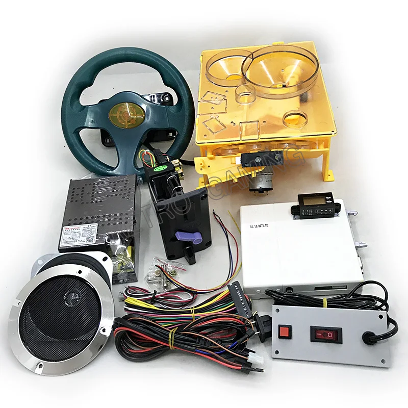 Arcade racing car kit with 31 in 1 game board steering wheel coin ...