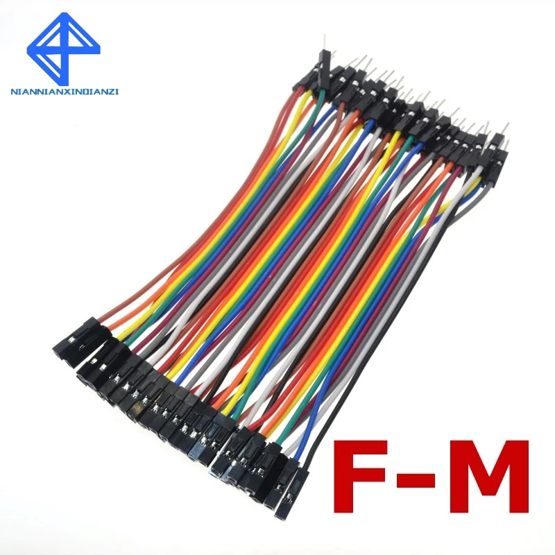 40pcs 10cm 2.54mm 1pin 1p 1p 수 암 점퍼 와이어 arduino용 듀폰 케이블|jumper wire|c c ...