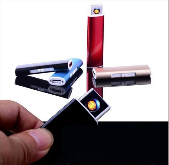 USB charging lighter, creative metal double-sided cigar lighter, custom ...