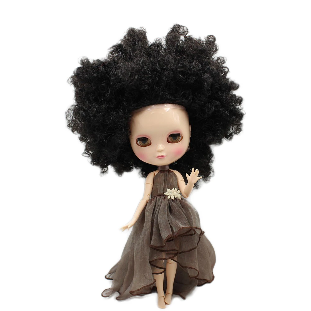 Icy Dbs Doll Series No.bl9103 Black Wild-curl Up Hair With Makeup Joint ...