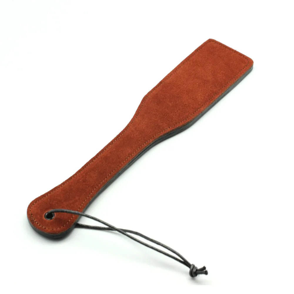 New Arrival Luxury Top Leather sex paddle, brown suede leather spanker ...