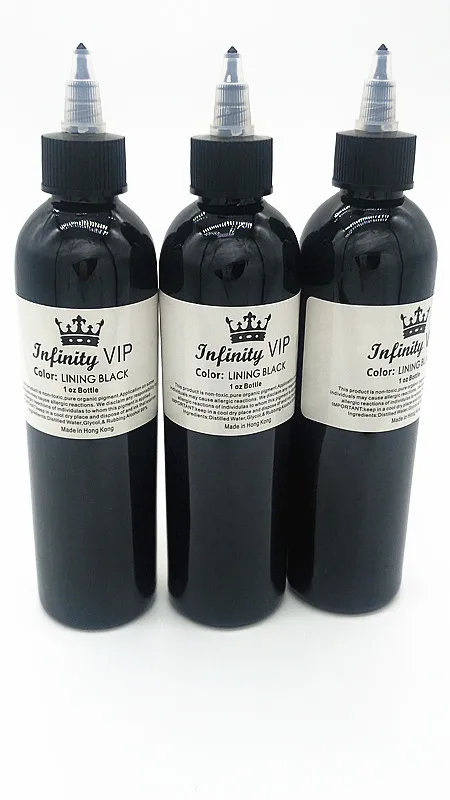 3 Bottles Dynamic Tattoo Ink 250ML/ 12oz / 330g/Bottle Black Color ...