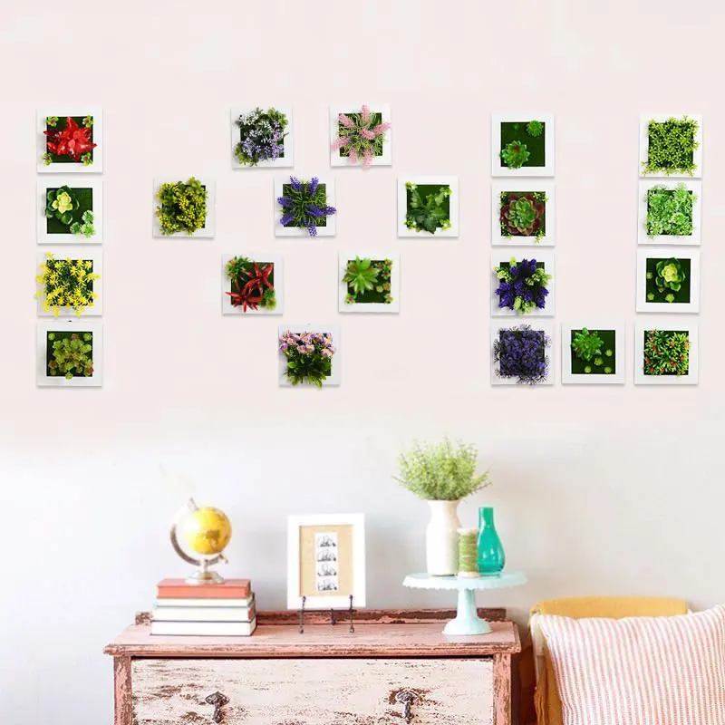 3D Creative Artificial Plants Photo Frame Metope On The Wall Fake ...