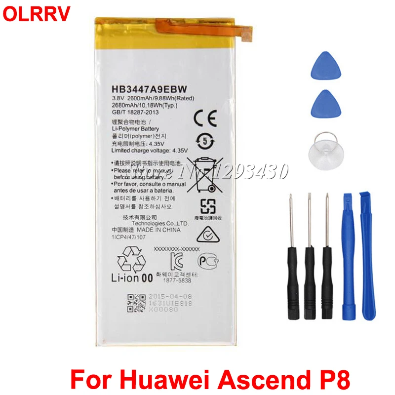 HB3447A9EBW For Huawei Ascend P8 Battery 2680mAh+Tools|Mobile Phone ...