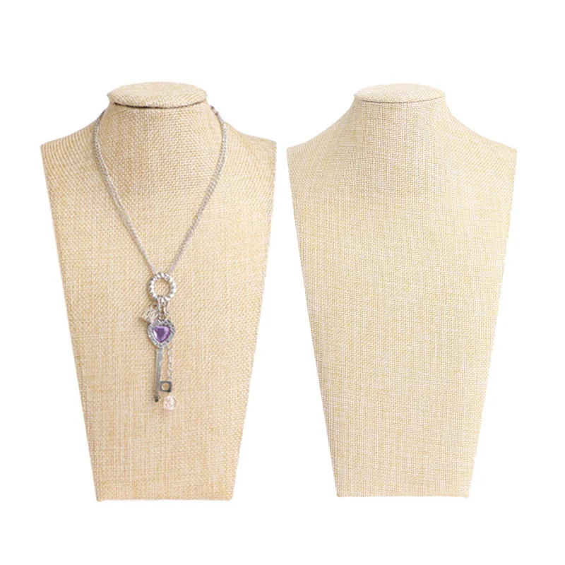 JAVRICK Linen Neck Props Jewelry Necklace Pendant Neck Model Display ...