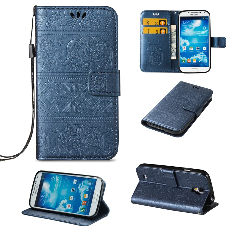 Luxury Retro Protective Case For Samsung Galaxy S4 Flip Wallet PU ...