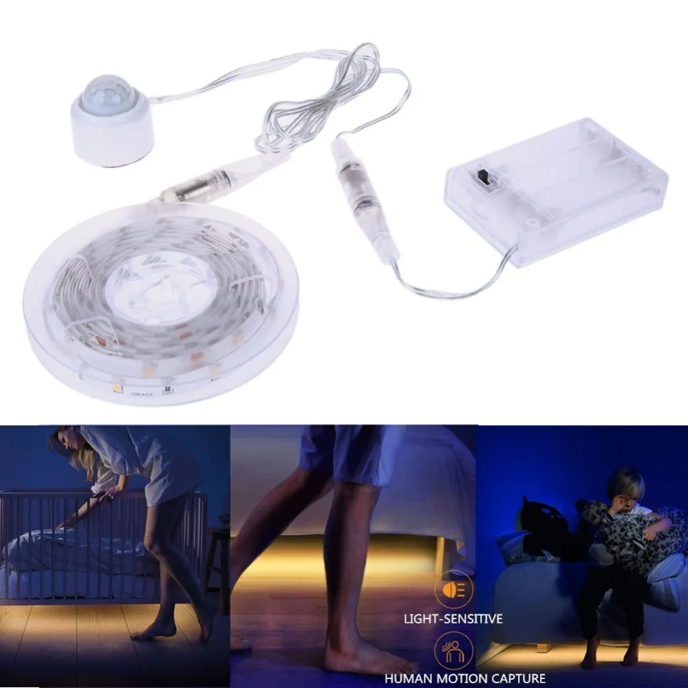 Cama Led movimiento de las luces, luces de la cama en la cama: 5 V ...