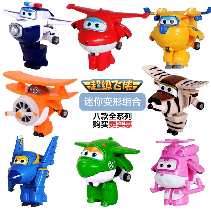 Big SALE 8 Styles Mini Super Wings Planes Deformation Airplane Robot ...