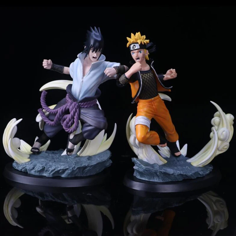 Naruto Uchiha Sasuke & Uzumaki Naruto Anime action figure 26cm ...