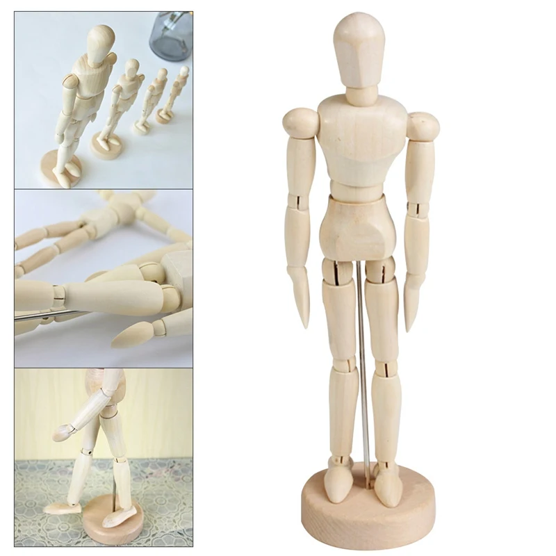 Paint Sketch Wooden Man Model Artist Movable Limbs Doll Male Wooden Toy ...