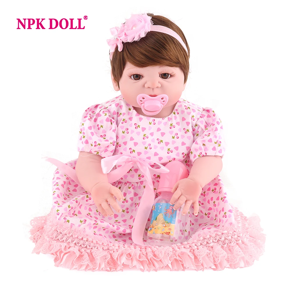 Npkdoll boneca 22 polegada marcas 55cm silicone reborn bonecas estilo ...