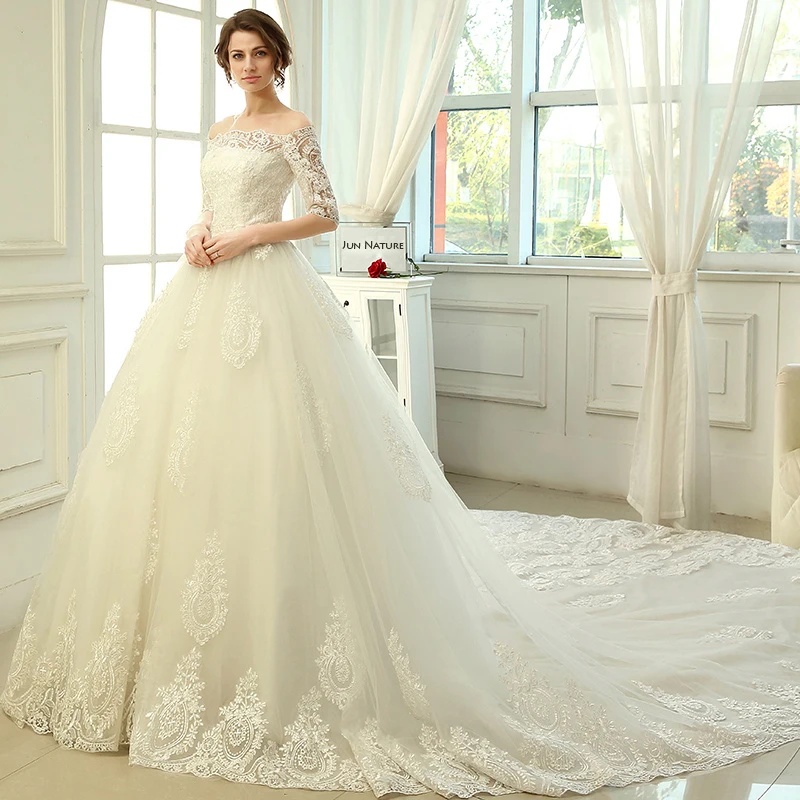 Cathedral Bridal Ball Gowns With Trains