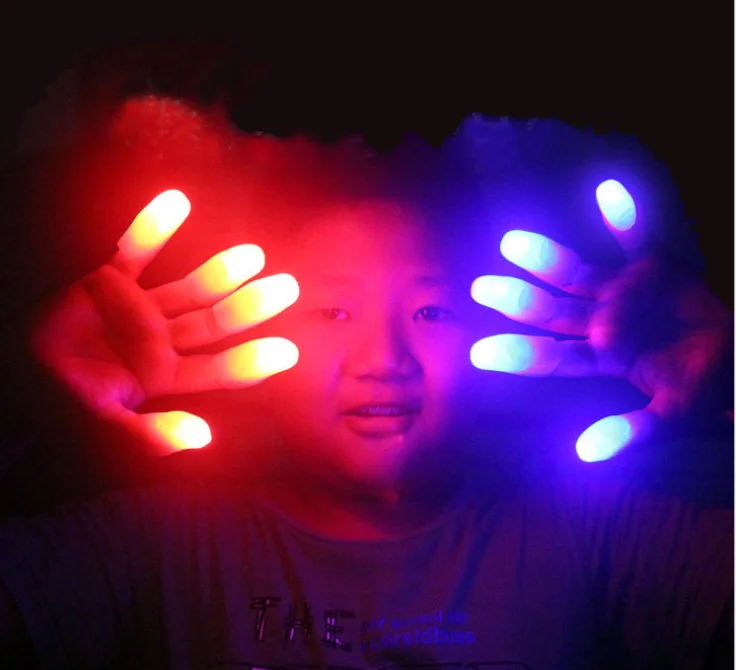 500pcs Led Light Dancing Finger Magic Trick Props Kids Amazing Glow ...