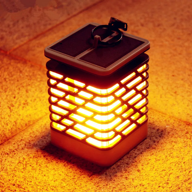 LED Solar Flame Light 75LED waterproof Portable Flickering Emulation ...