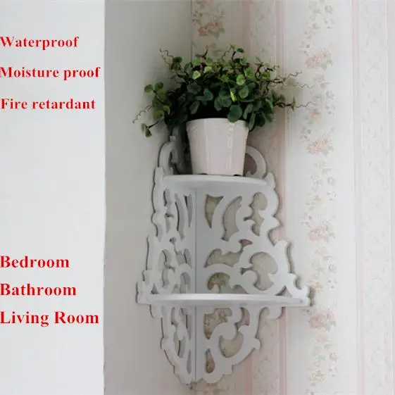 1X White Wood Wall Rack/ Wooden Wall Shelf Home Decorative Wall Shelves ...