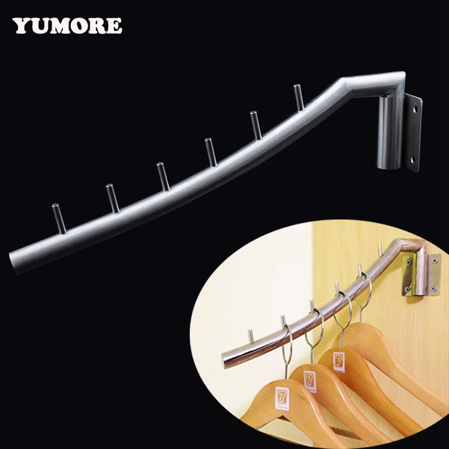 YUMORE 304 Stainless Steel Clothes Robe Hooks Removable Wardrobe 6 ...