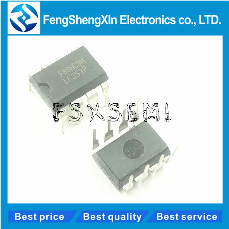 10pcs/lot LF353P LF353 LF353N JFET INPUT DUAL OPERATIONAL AMPLIFIER IC ...