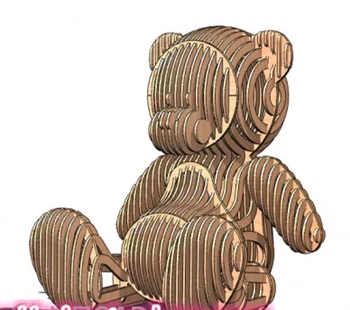 Teddy Bear Dwg Cad Drawing Design File For Cnc Laser Cutting ...