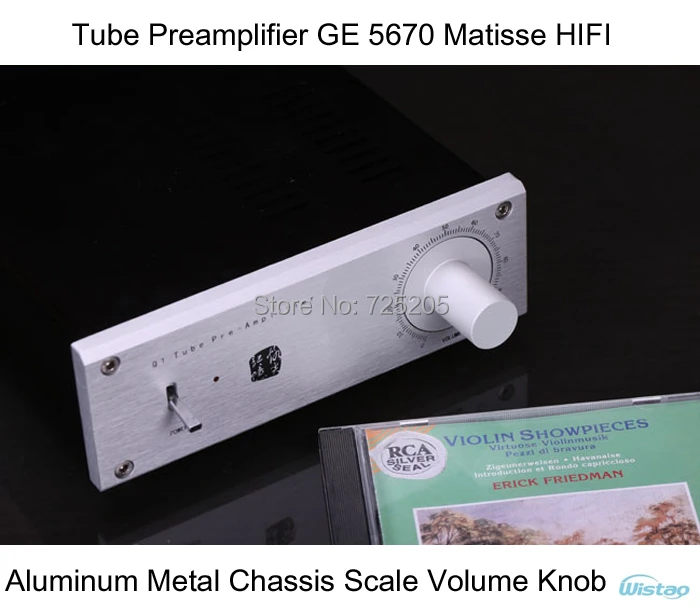 PREAMPLIFICADOR DE TUBO HIFI GE 5670 Matisse circuito, chasis de Metal ...